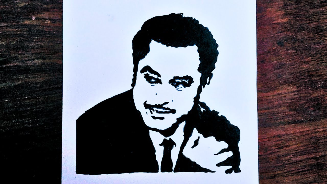 drawing of kishore kumar/kishore kumar drawing/drawing kishore kumar ...