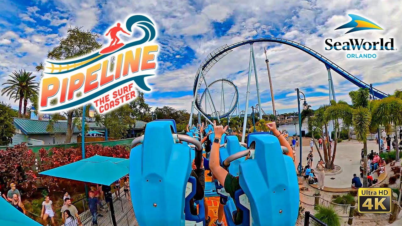 2025 Pipeline The Surf Coaster On Ride 4K POV SeaWorld Orlando - YouTube