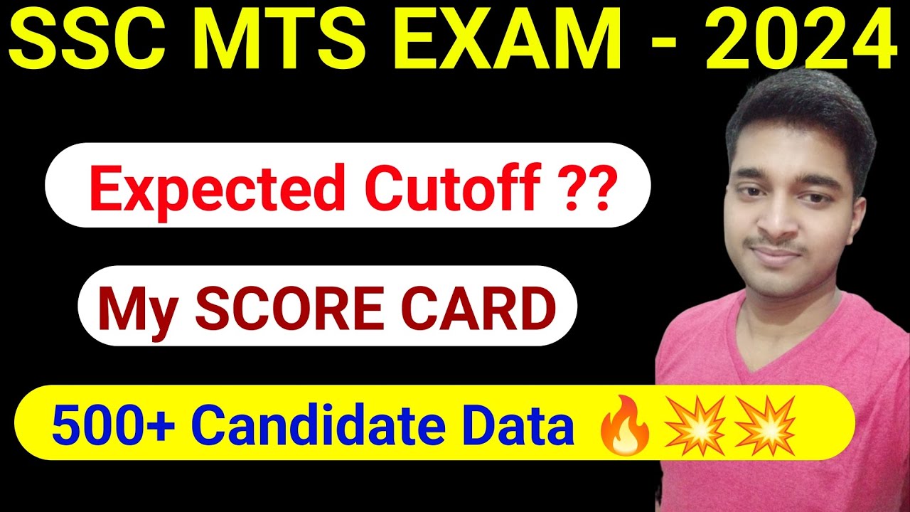 Expected Cutoff SSC MTS 2024💥 | ssc mts 2024 Answer key Out | My SCORE ...