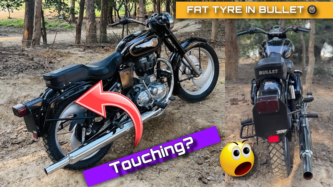 Bullet Wide tyre😱|| Mudguard Touching Problem |Modified Bullet ...