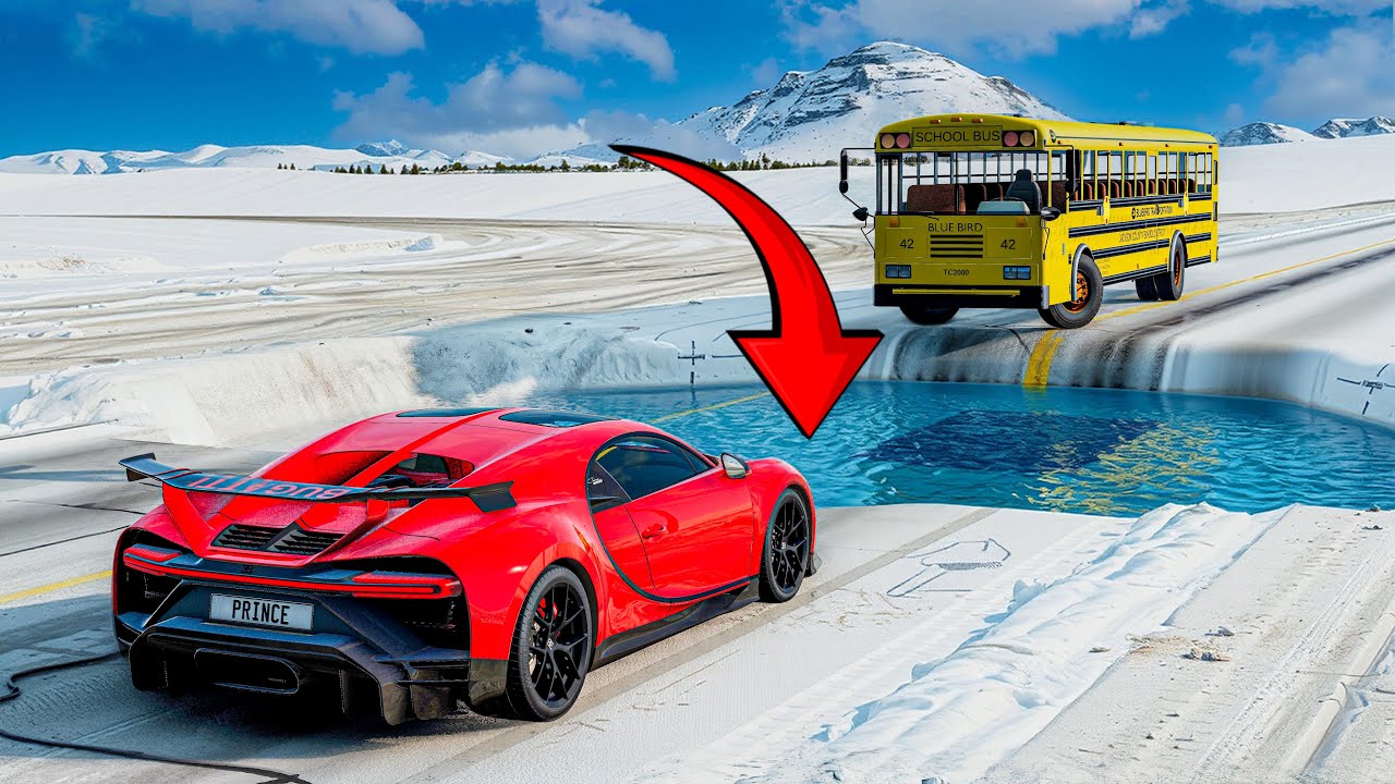 Car vs Ledge and Giant Dip On the Road in BeamNG Drive Challenge! 👑 ...