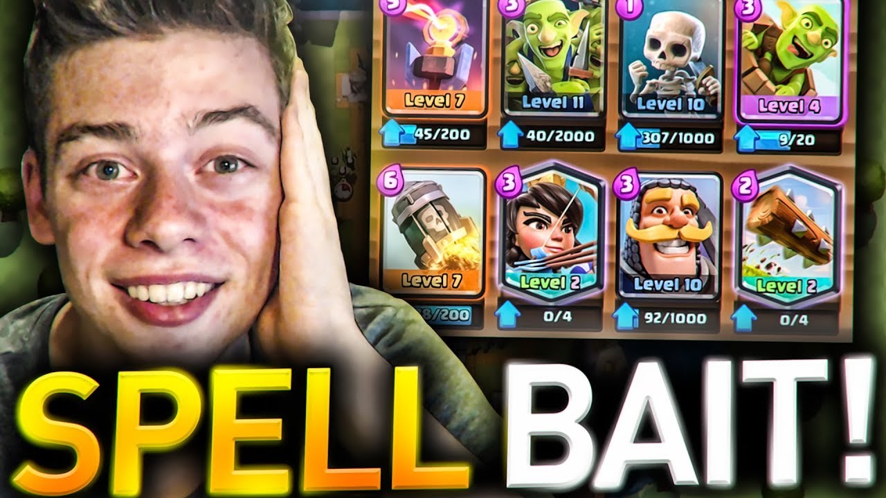 SPELL BAIT = NAJPOTĘŻNIEJSZY DECK W CLASH ROYALE? Clash Royale Polska ...