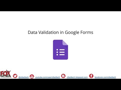Data Validation in Google Forms - YouTube