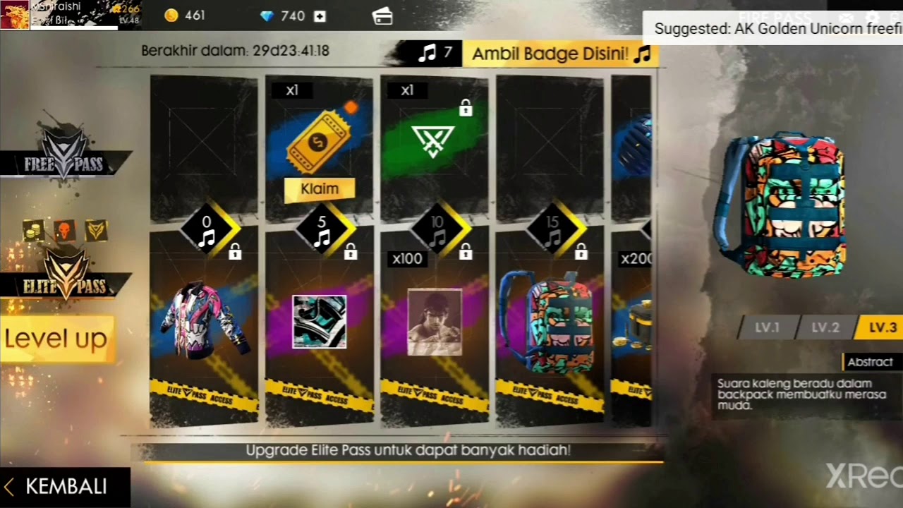 Second elite pass of free fire hip hop bundle - YouTube