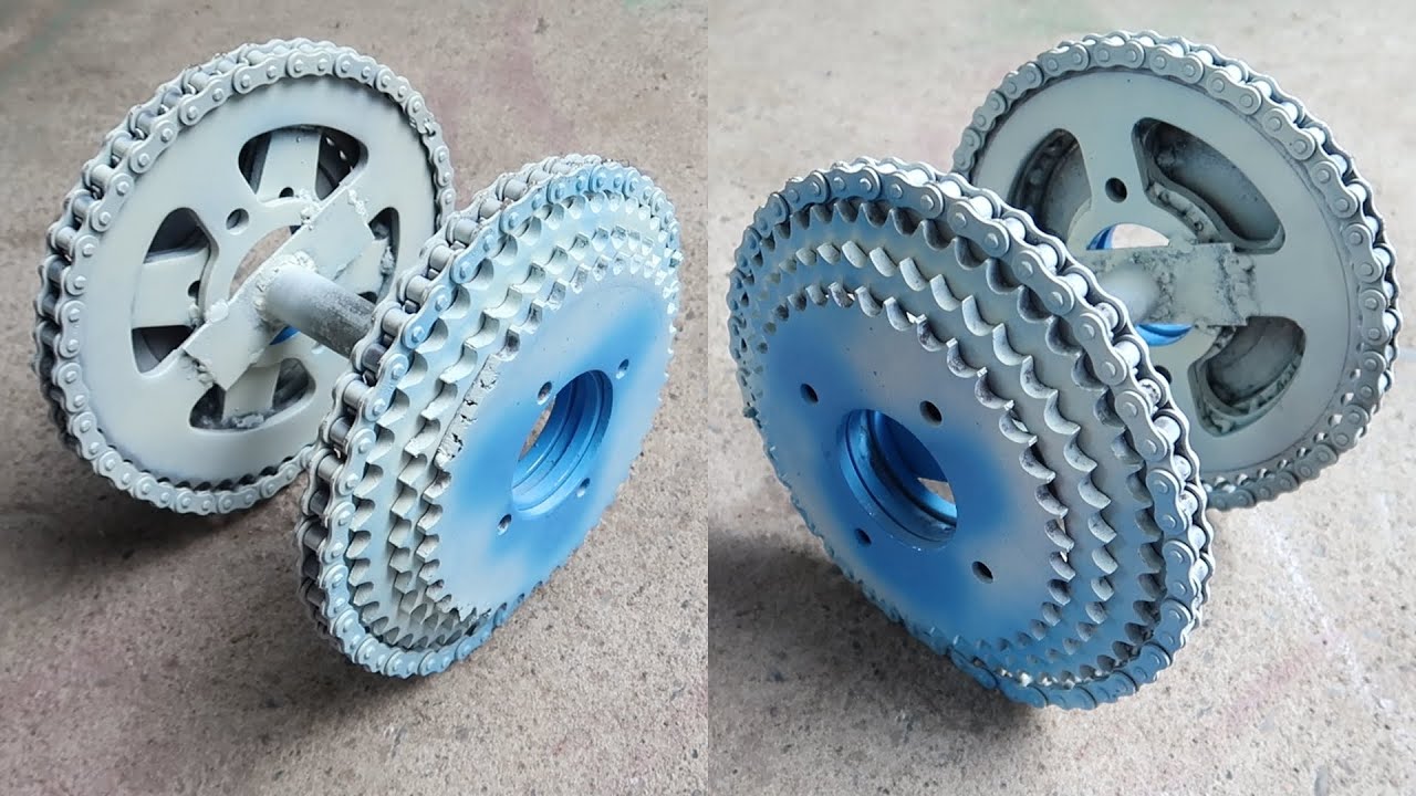 How To Make Homemade Dumbbells | Sprocket Dumbbells - YouTube