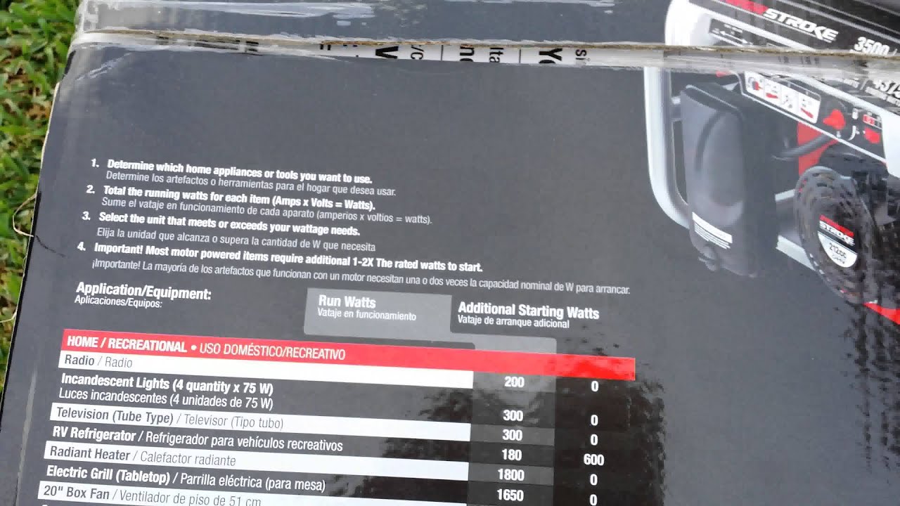 Box Opening, Power stroke generator 3500 watt - YouTube