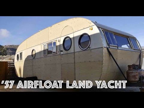 RARE 1957 Airfloat Land Yacht Trailer in the Desert! - YouTube
