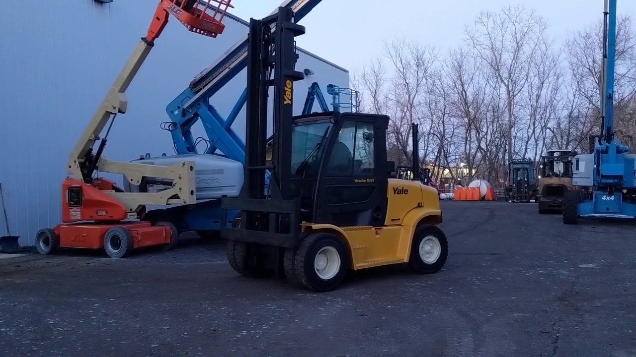 2016 Yale GDP155VX Dual Drive Solid Pneumatic Diesel Forklift STK 6977 ...
