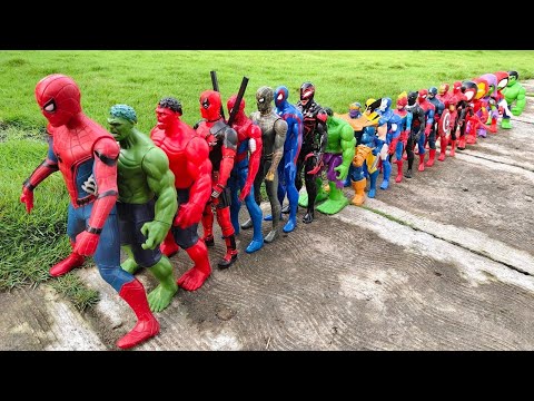 AVENGERS ACTION FIGURE COLLECTION | SPIDERMAN, HULK, IRONMAN, VENOM, CAPTAIN AMERICA, BATMAN #218