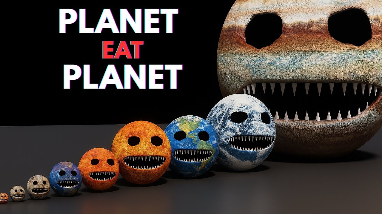 What If Planets Could Eat Each Other? | Planet Size Comparison 3D - YouTube