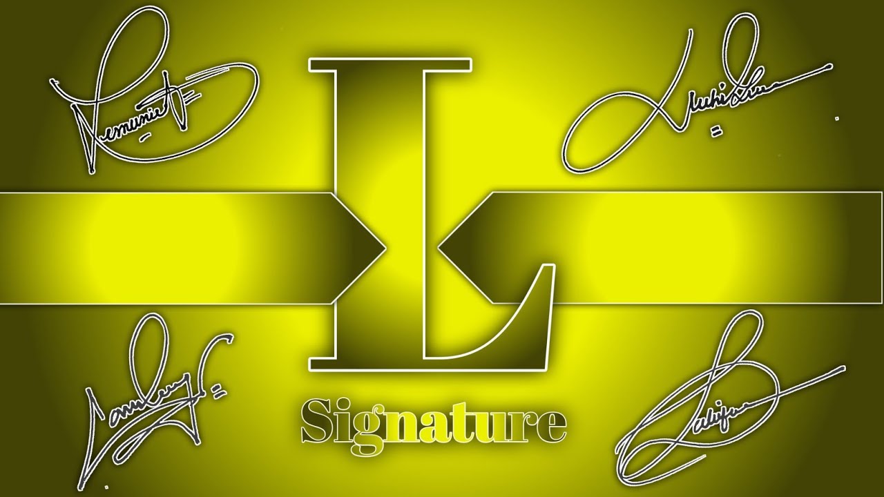 L signature style | L Signature Unique Signature | Good Signature Ideas ...