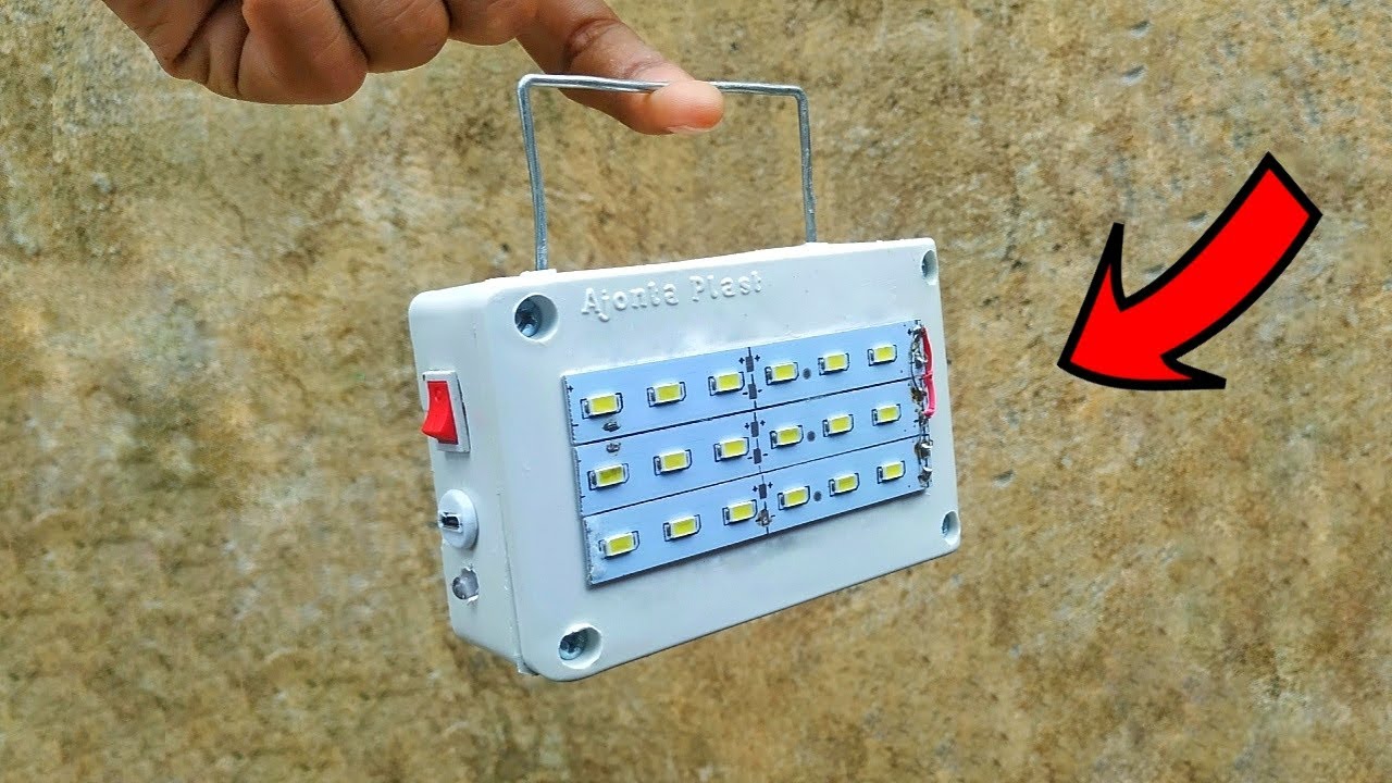 How to make High quality Emergency Light Simple Electronic - YouTube