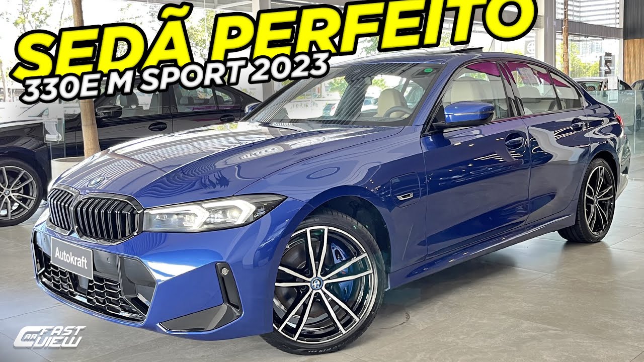 NOVO BMW 330e M SPORT 2023 AZUL PORTIMÃO É O ÁPICE DA CATEGORIA COM BOA POTÊNCIA, ECONOMIA E ...
