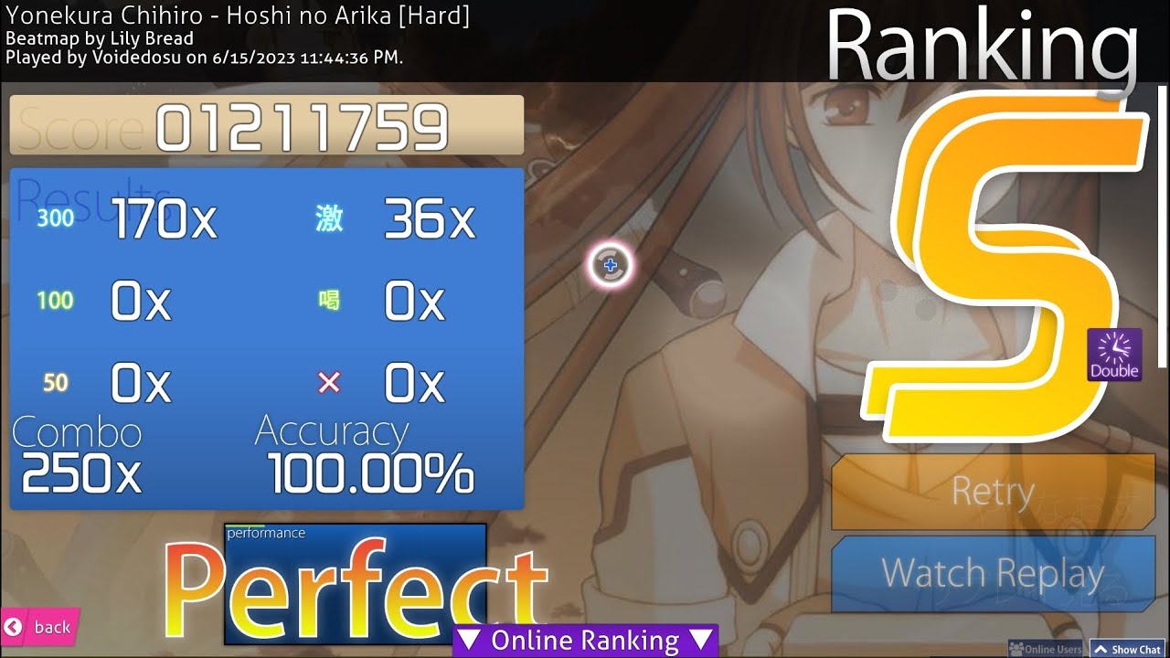 Yonekura Chihiro - Hoshi no Arika [Hard] DT SS [3.03/3.13*, 74pp] - YouTube