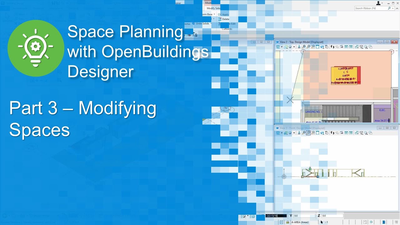 Part 3 - Modifying Spaces in OpenBuildings Designer - YouTube