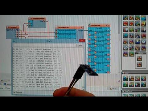 Arduino Nano: HMC5883 Compass With Visuino - YouTube