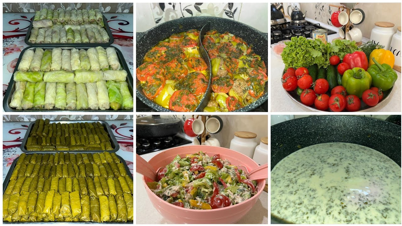 QAYNANA GƏLİN MƏTBƏXDƏ.KAHI SALATI.QAZAN KOTLETİ. DOVGA.KƏLƏM VƏ YARPAQ ...