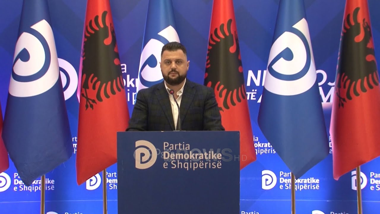 Sekretari për Çështjet ligjore në PD, Indrit Sefa deklaratë në seli ...