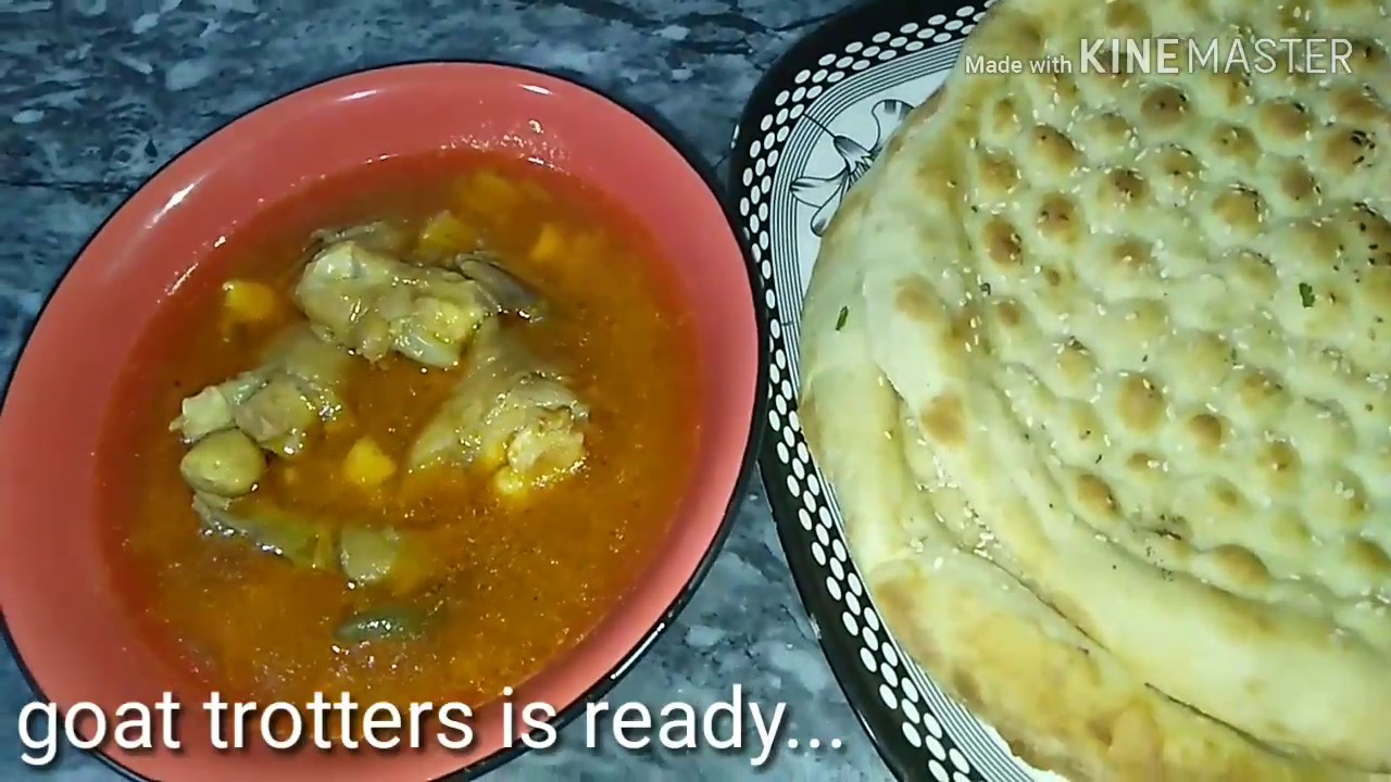 Goat trottersبکرے کے پائے|how to make trotters - YouTube
