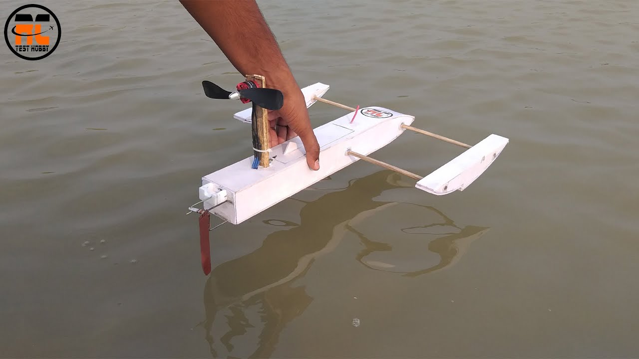Home Made RC Airboat l Testing RC Airboat - YouTube
