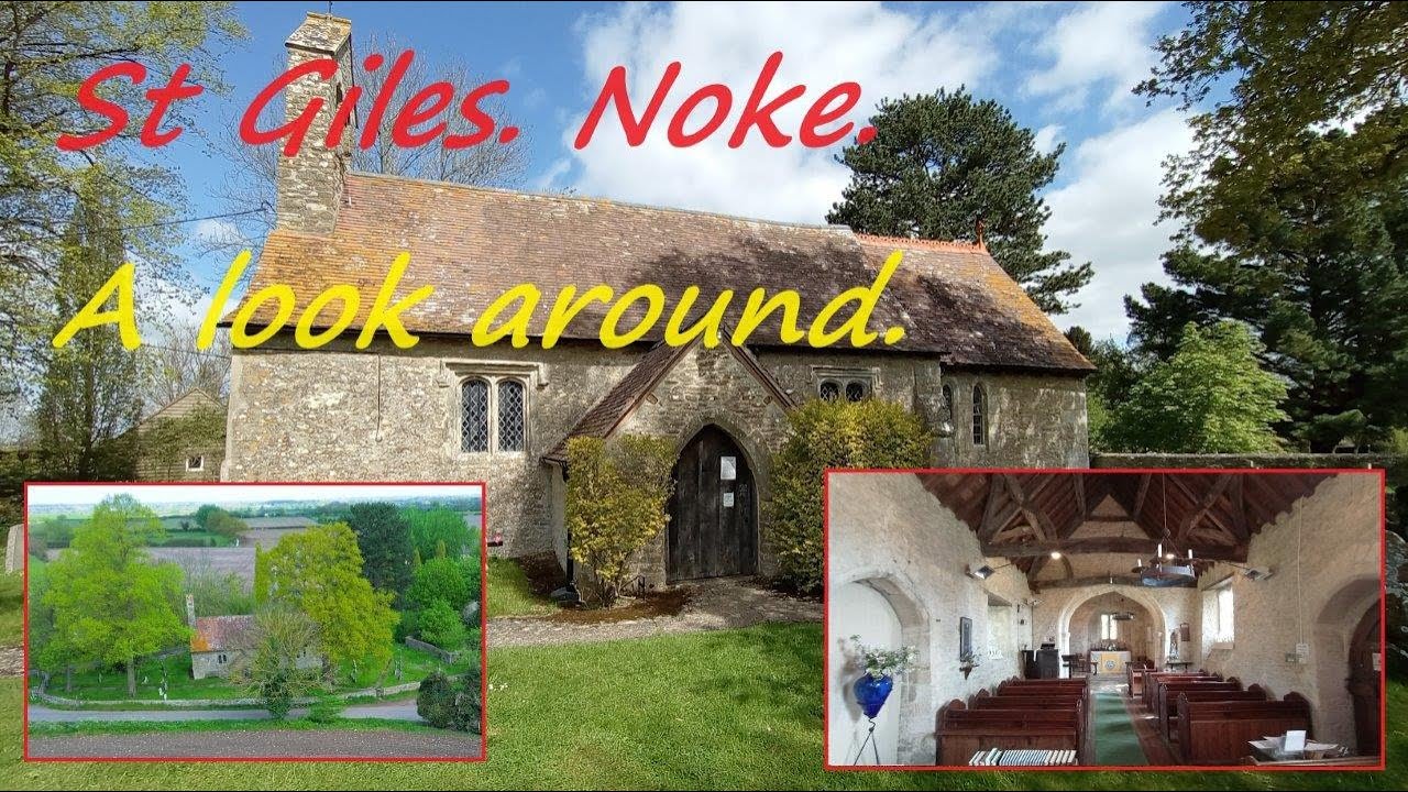 Noke, St Giles Church, a bonus look around as it was open video. Village drone video linked ...