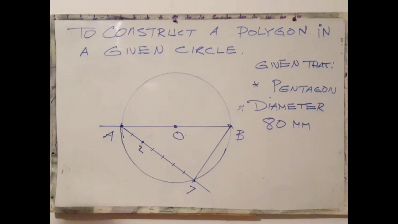 To construct any regular polygon in a circle. - YouTube