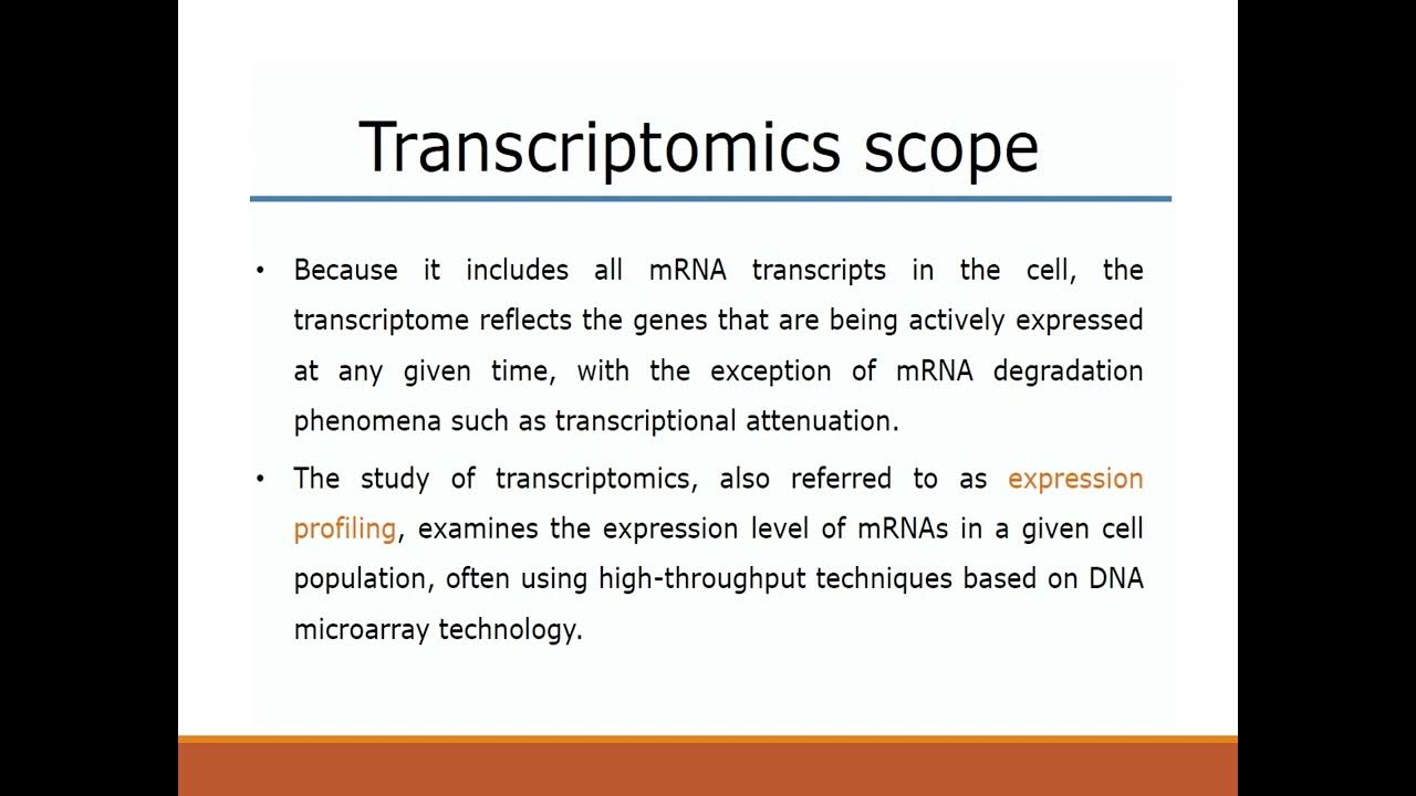 Transcriptomics And Expression Profiling Youtube
