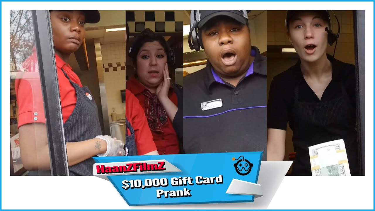 $10,000 Gift Card Prank - YouTube