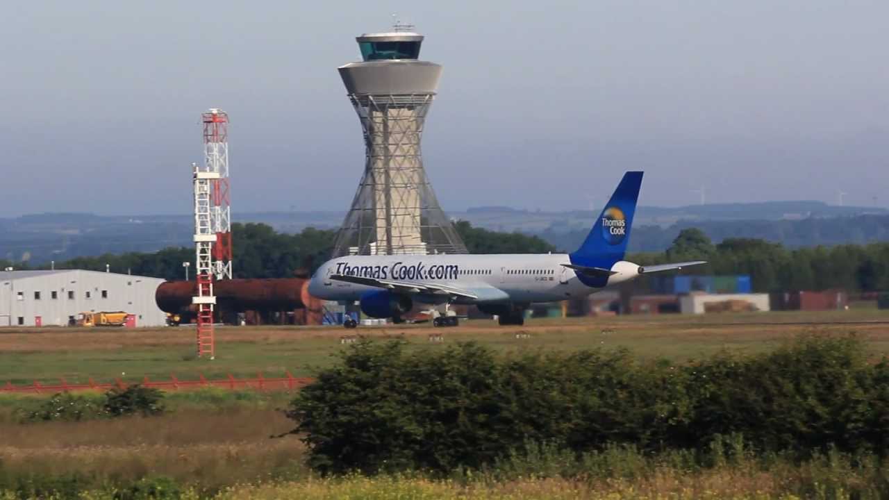Newcastle Airport 82 (HD) - Thomas Cook B757's and A320's - YouTube