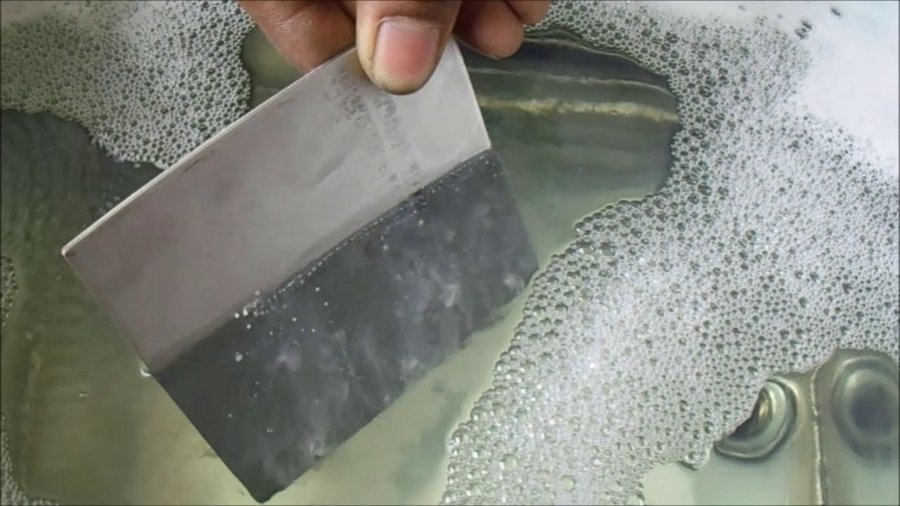 Test Cleaning oil stain - YouTube