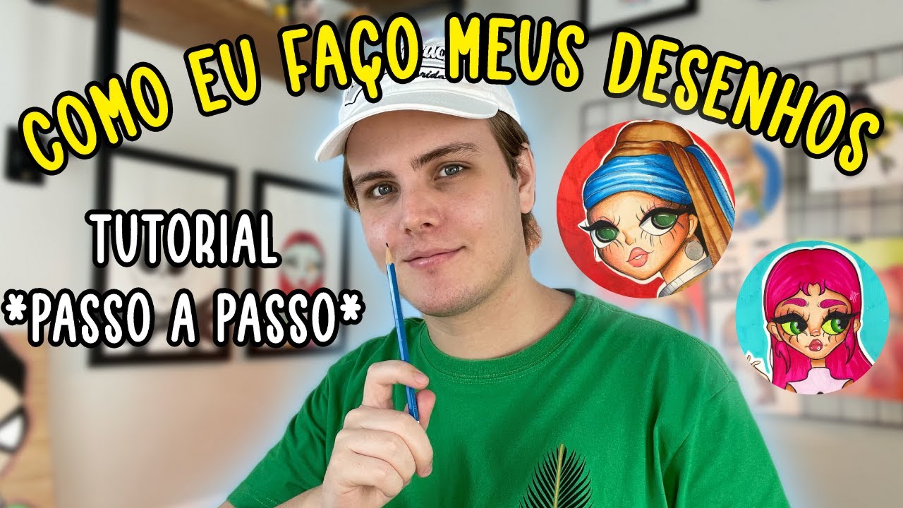 COMO EU FAÇO MEUS DESENHOS PASSO A PASSO - TUTORIAL DE DESENHO - YouTube