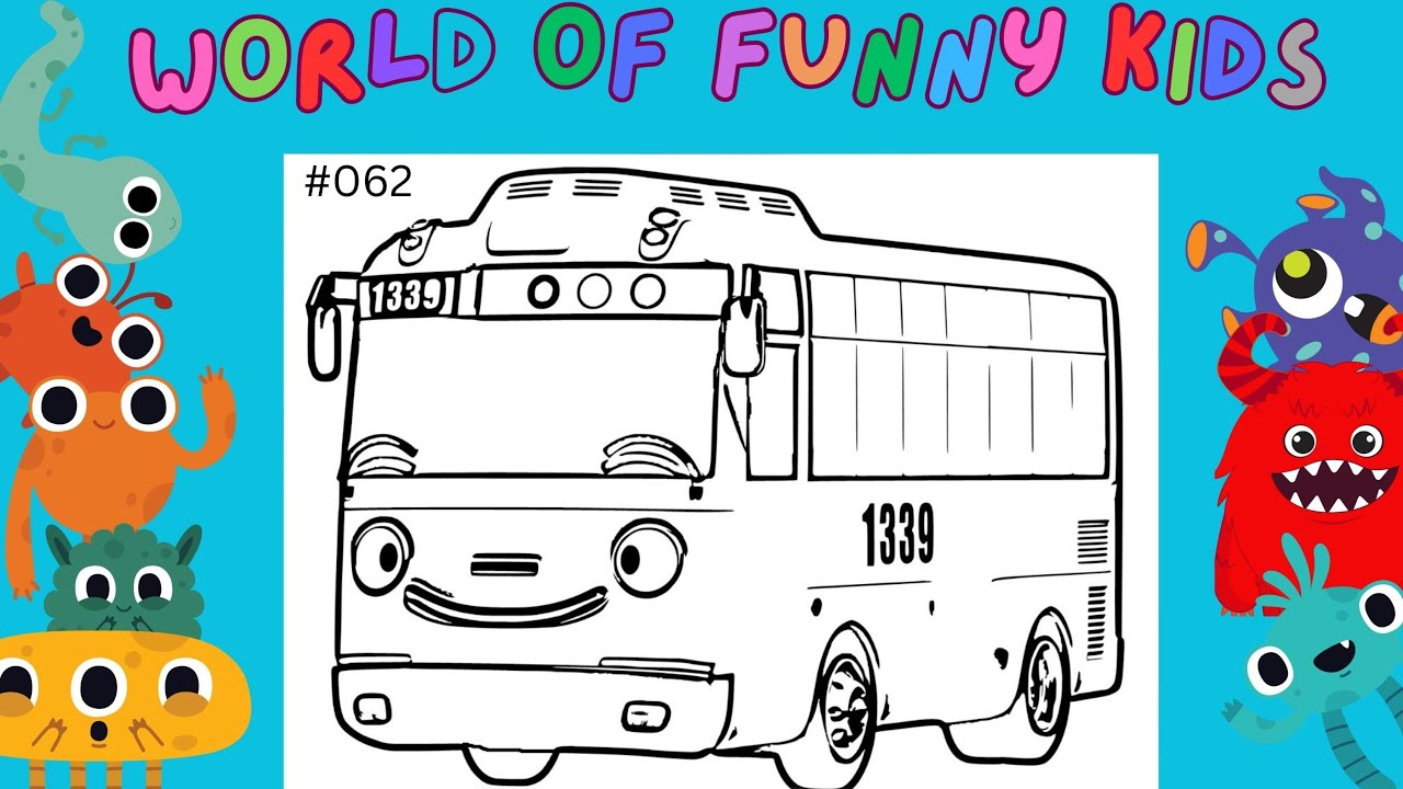COLORING TAYO THE LITTLE BUS | GANI | for Kids, Toddler, and Preschool ...