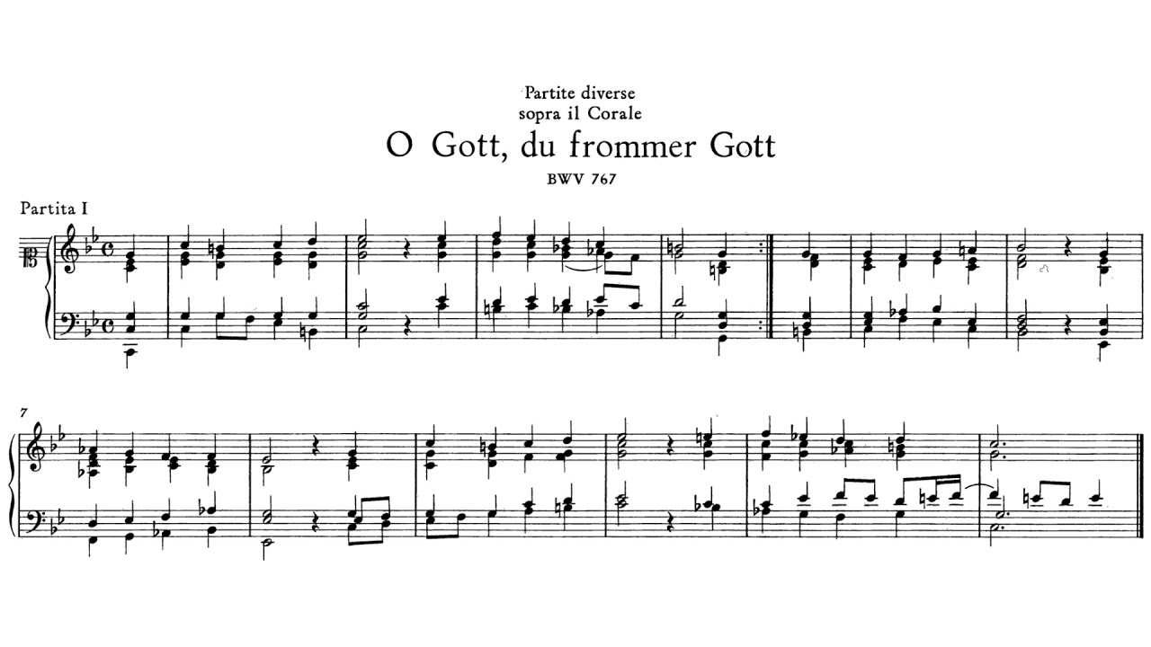 O Gott, Du Frommer Gott (BWV 767 - J.S Bach/Karl Richter) Score - YouTube