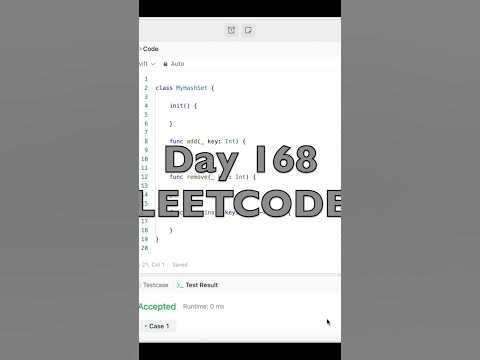 Day 168: LeetCode Problem 705. - Swift #daily #challenge #swiftui #coding #FAANG - YouTube