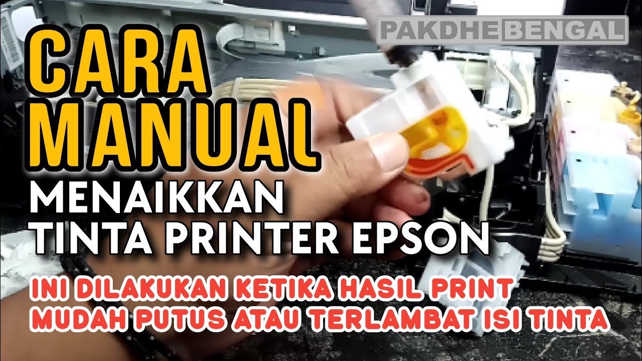 Cara Manual menaikkan tinta printer epson dengan gejala hasil cetak ...