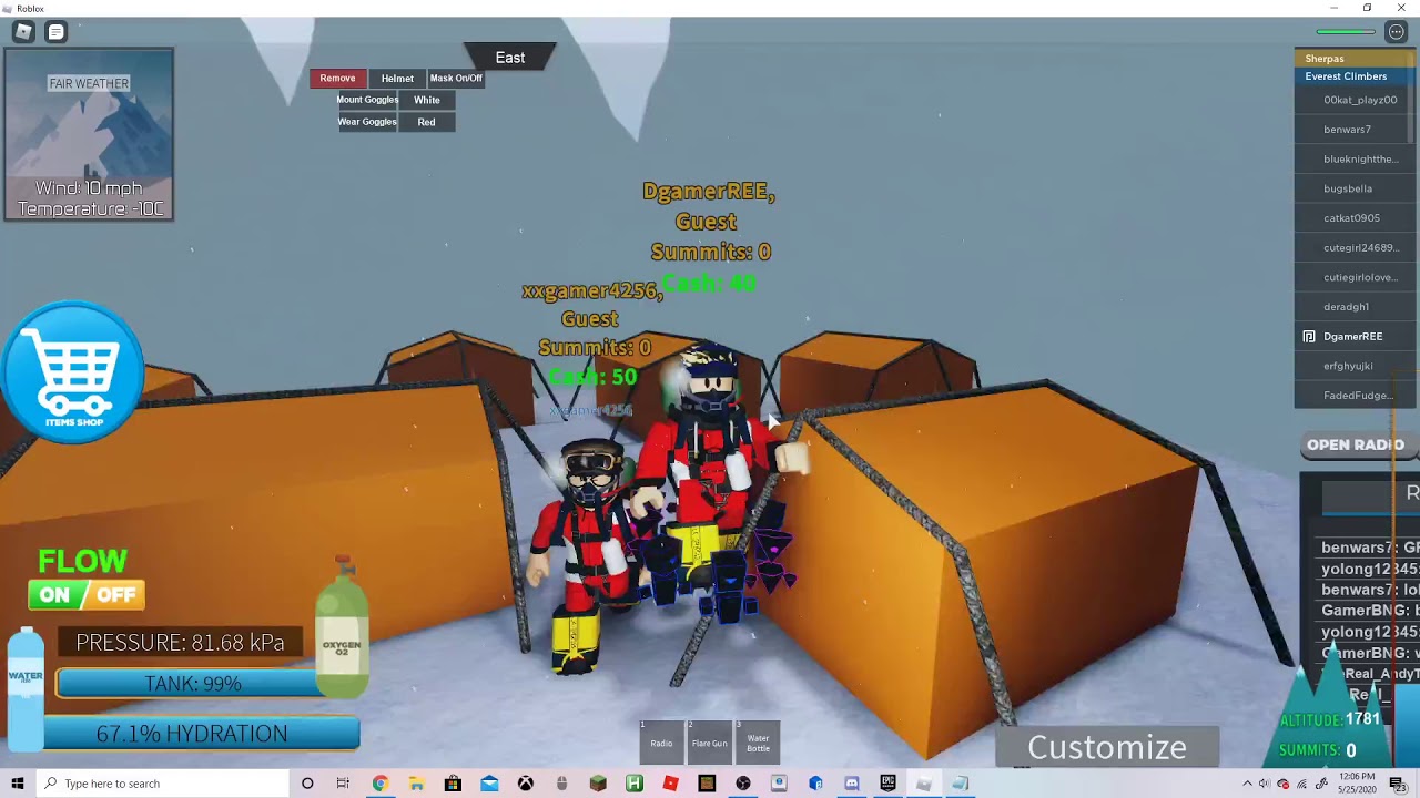 Climbing mount Everest Roblox - YouTube