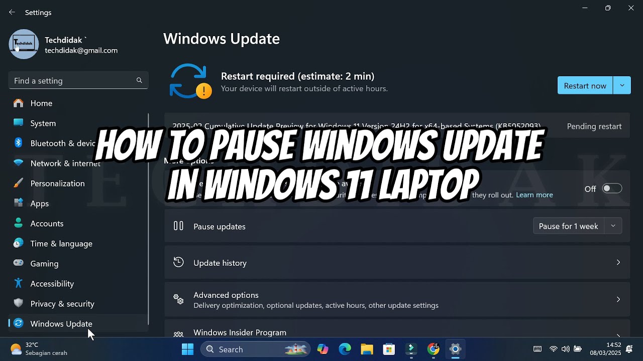 How to Pause Windows Update in Windows 11 Laptop - YouTube