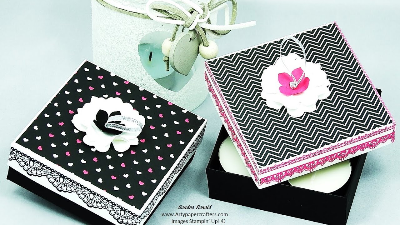 PRETTY HANDMADE GIFT BOX with Ribbon Pull Lid - SandraR UK Stampin' Up ...