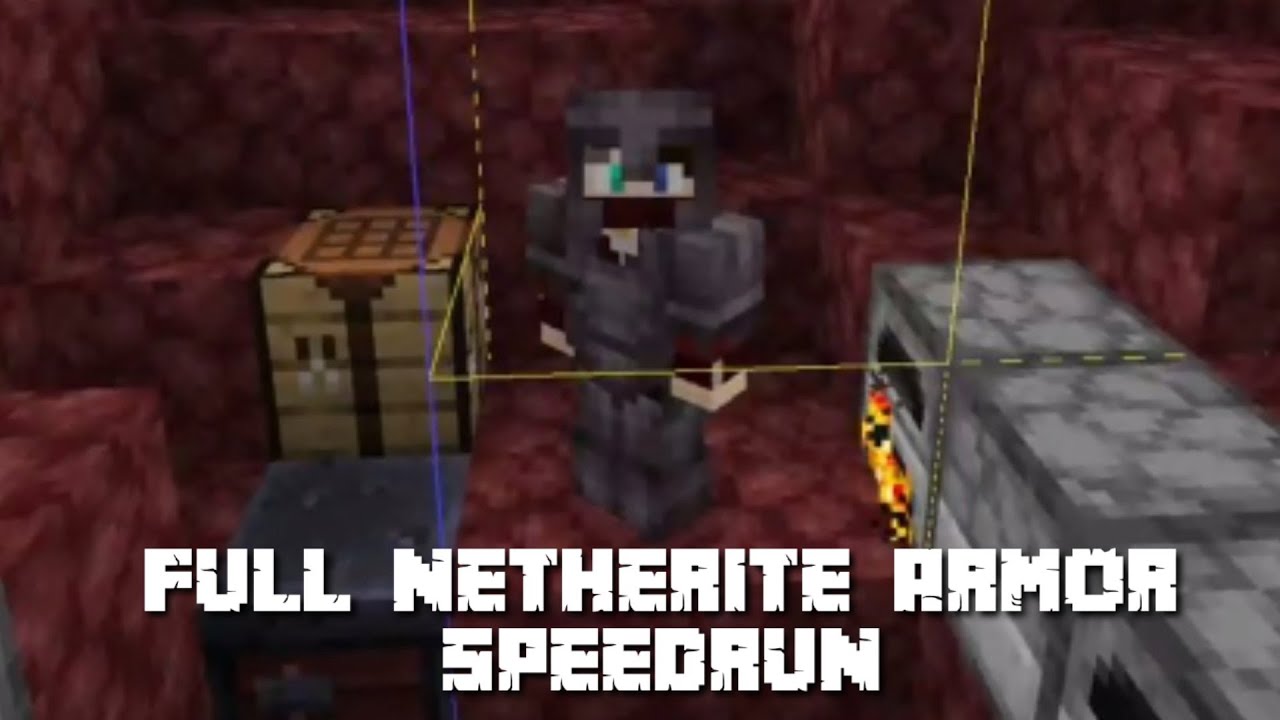Minecraft FULL NETHERITE Armor Speedrun in 29 Minutes - YouTube