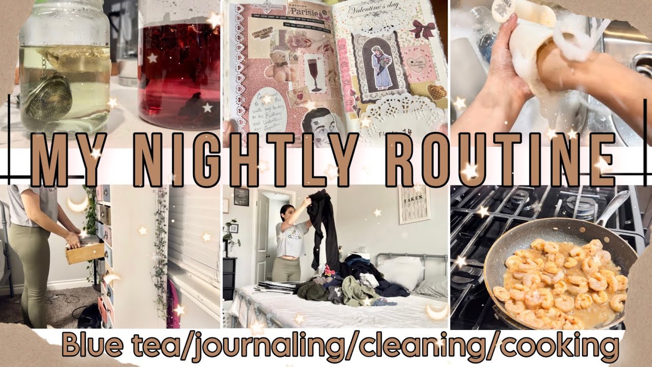 MY EVENING ROUTINE | How I make my teas,journaling,cleaning,cooking ⭐️ ...