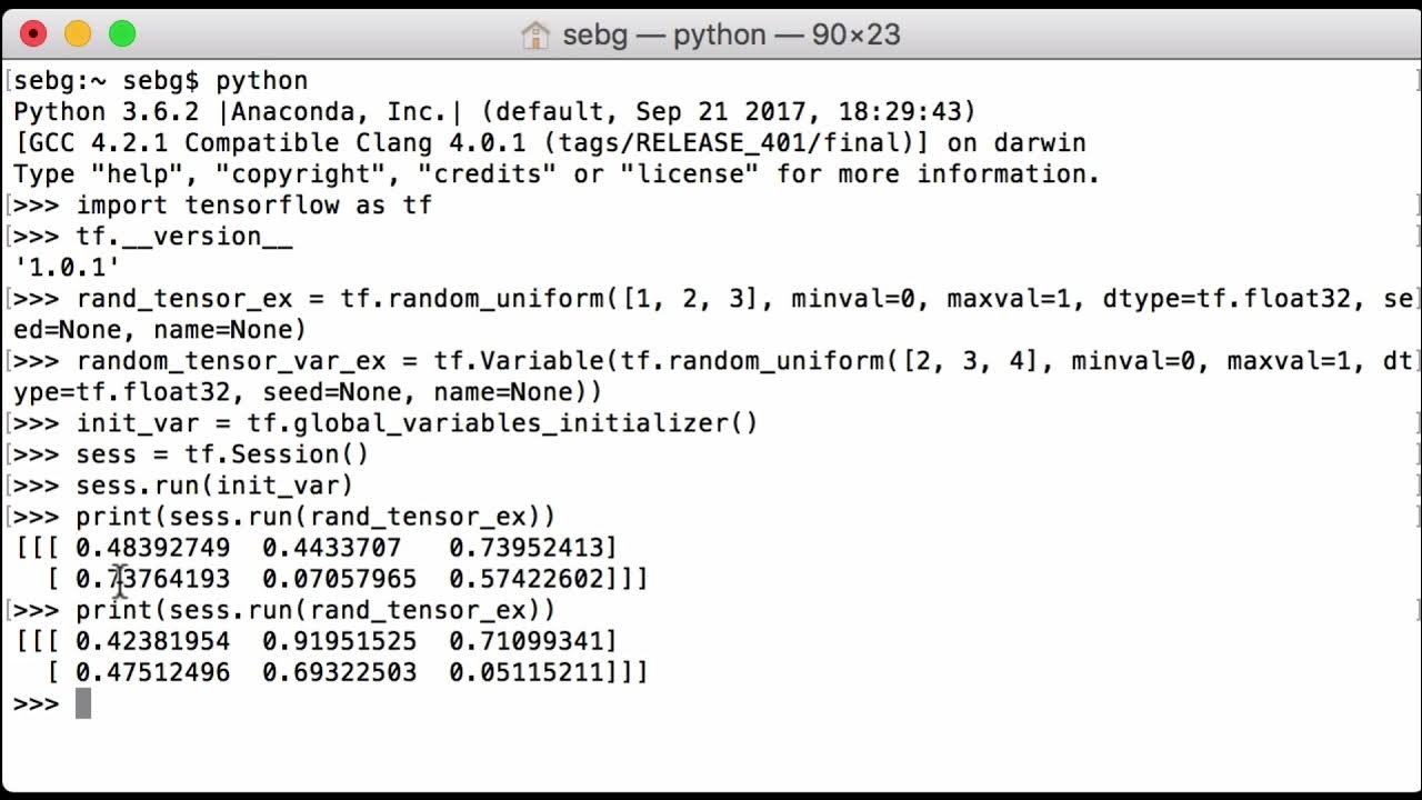 tf random uniform: Generate A Random Tensor In Tensorflow - TensorFlow Tutorial - YouTube