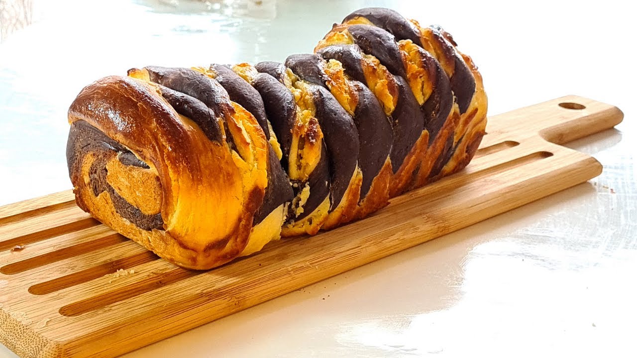 How to make Streusel chocolate layered bread, dessert bread, soft and ...