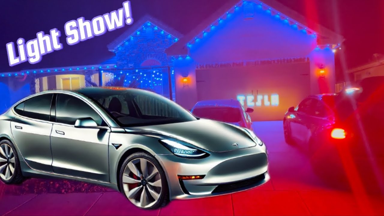 Tesla Model Y LIGHTS UP the Night with Govee Light Show! - YouTube