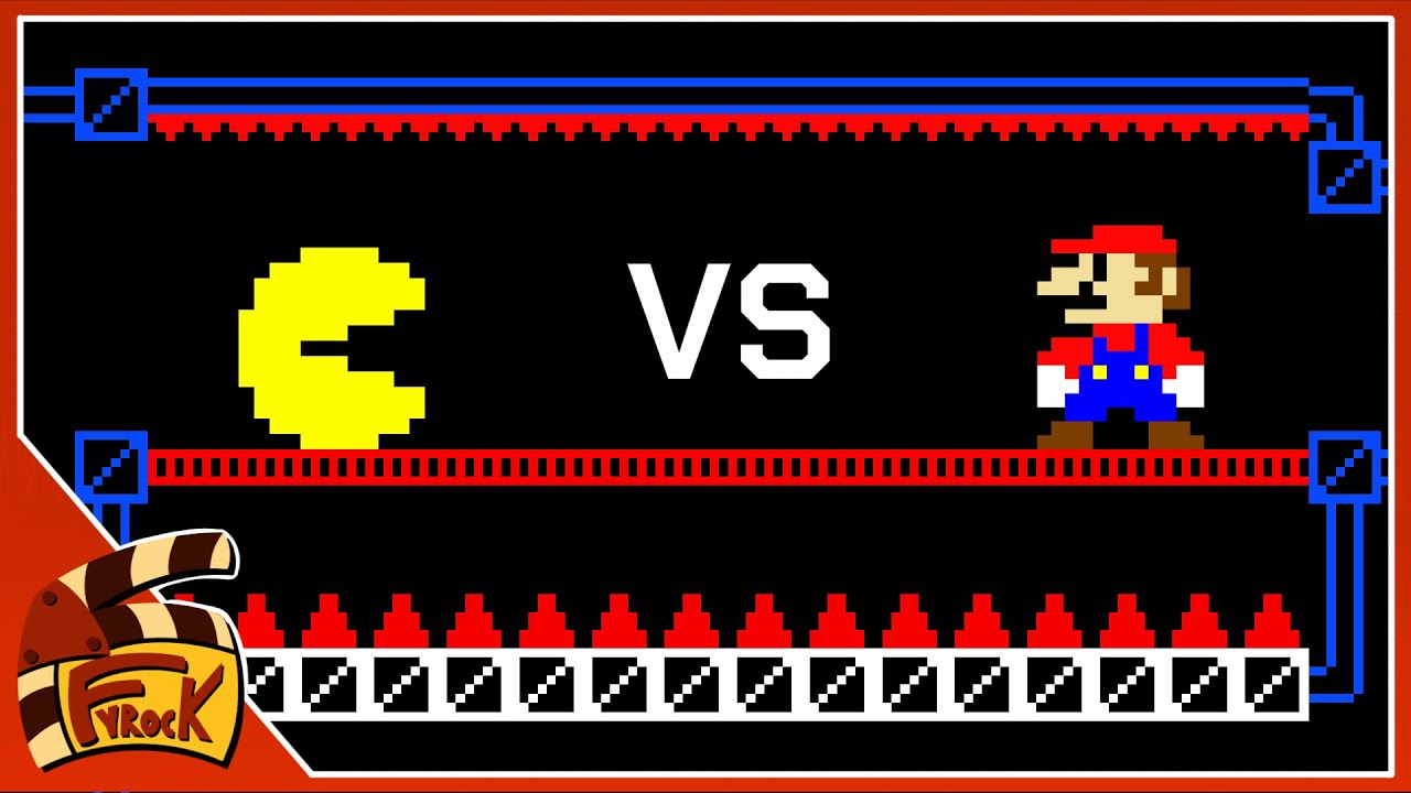 Pac-Man vs Mario - Maze Escape Race - YouTube