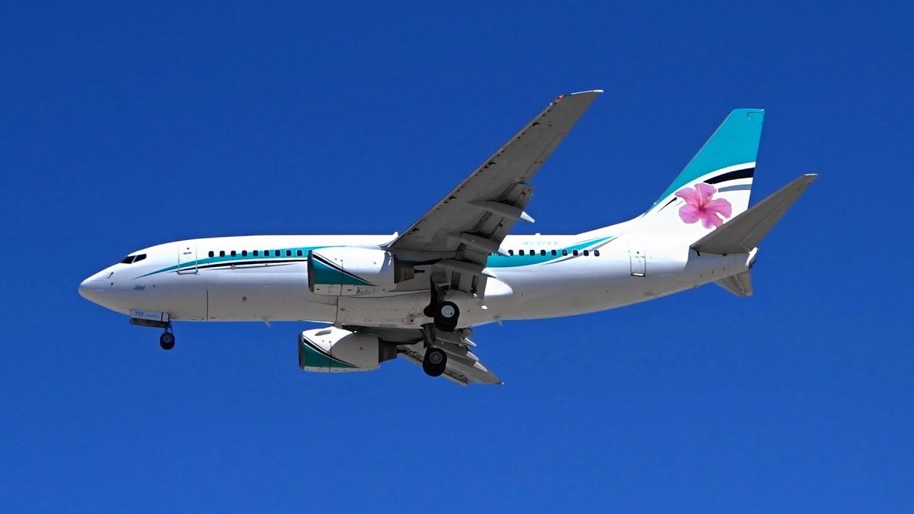 *Rare* Kaiser Air Boeing 737-7BX (N737KA) arrives at Las Vegas - YouTube