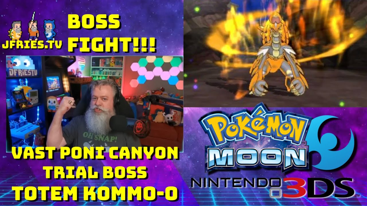 Highlight: Pokémon Moon - Vast Poni Canyon Trial Boss - Totem Kommo-o ...