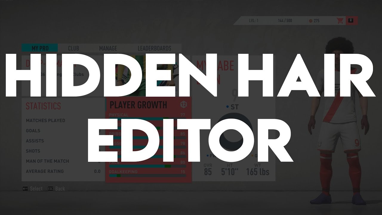 FIFA 20 | Pro Clubs | Hide Hair Editor - YouTube
