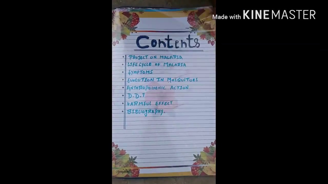 biology project file for class12th on malaria disease - YouTube