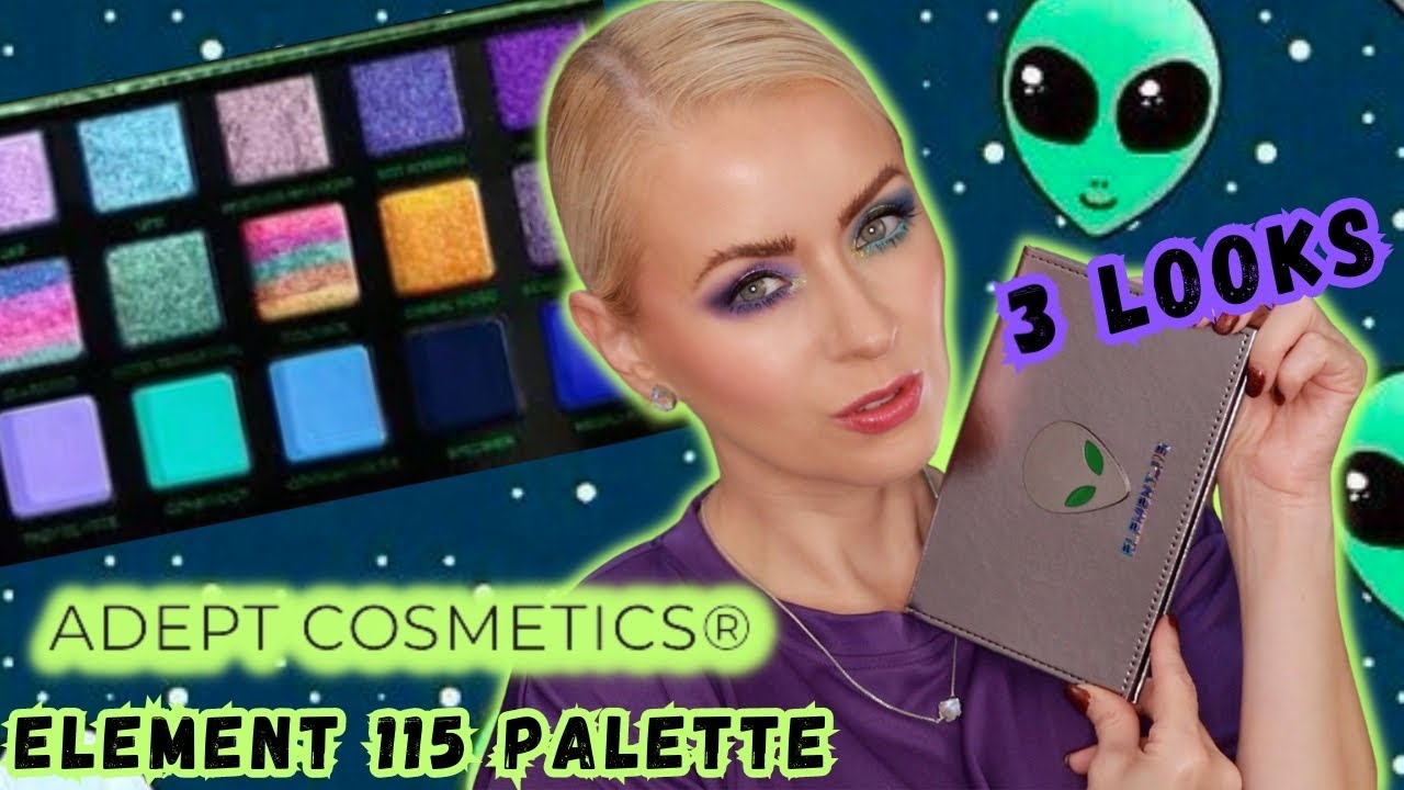 Adept Cosmetics ELEMENT 115 PALETTE | Review + 3 Looks Tutorial | Steff ...