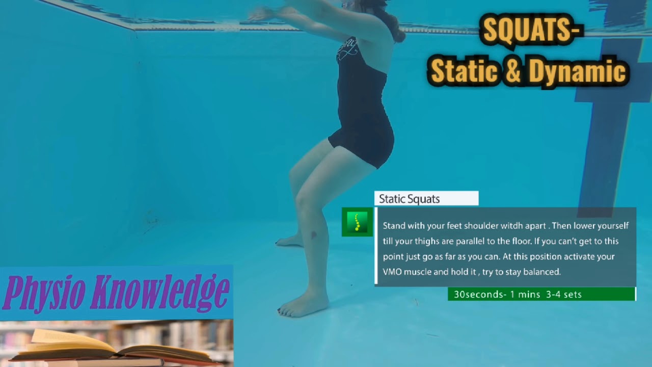 Squats- Static & Dynamic inside Pool - YouTube